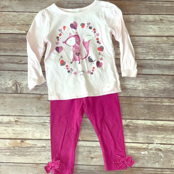 Gymboree | Matching Sets | Pink Matching Fox Outfit | Poshmark